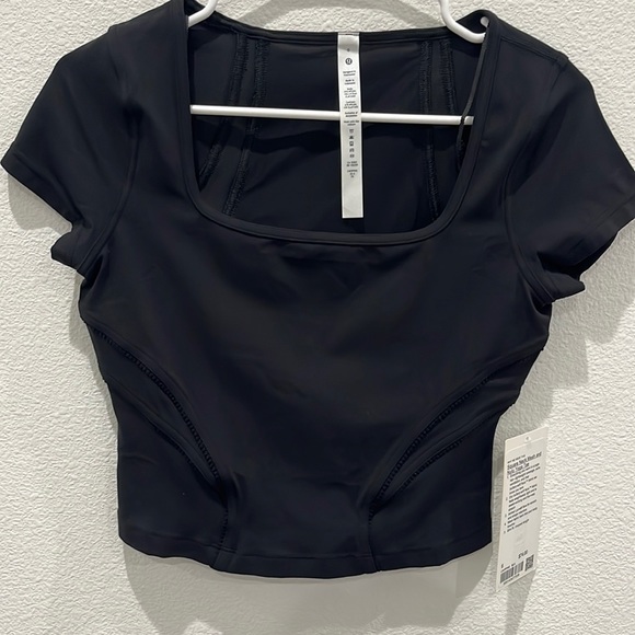 lululemon athletica | Tops | Lululemon Square Neck Mesh And Nulu Yoga ...